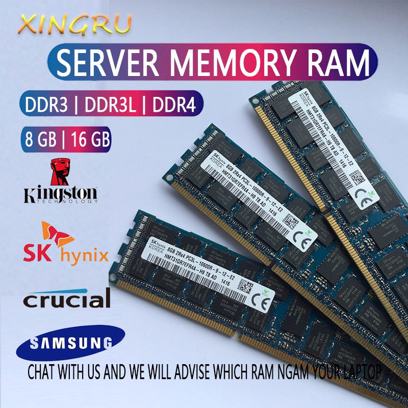 4GB 8GB Server Workstation Memory RAM DDR3 DDR3L DDR4 10600R 12800E ECC ...
