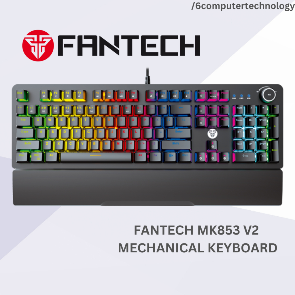 FANTECH MK853 WIRED MECHANICAL GAMING KEYBOARD - RED SWITCH | Shopee ...