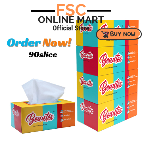 [FSC] Beautex Tissue Box (2ply) 90's x 4box x 1pkt | Shopee Malaysia