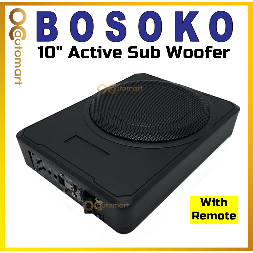 BOSOKO or MBQ Car Underseat 10" Subwoofer built-in Power Amplifier ...