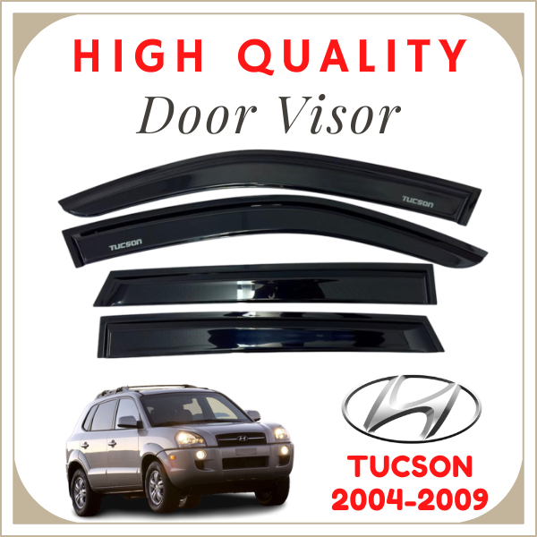 HYUNDAI TUCSON 2004-2009 HIGH QUALITY DOOR VISOR AIR PRESS WINDOW VISOR ...