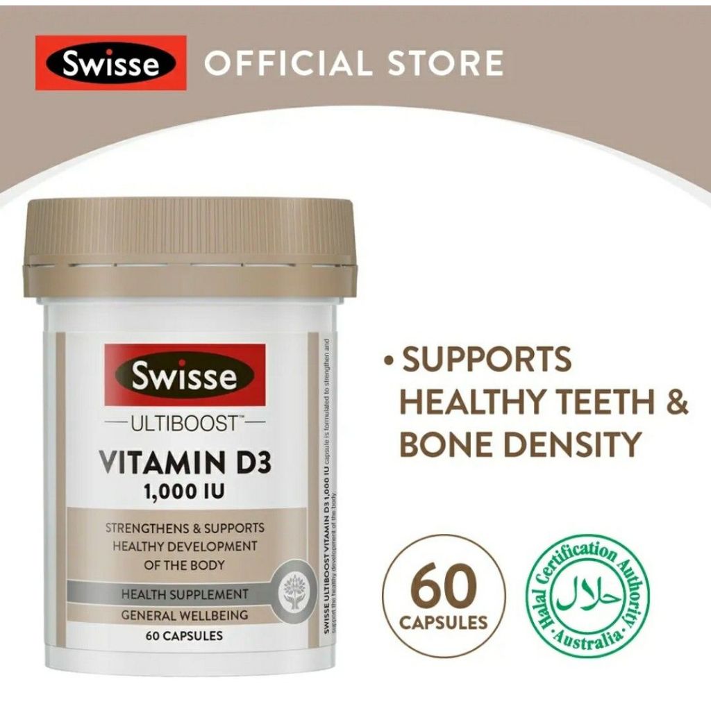 SWISSE ULTIBOOST Vitamin D3 1000IU (60 CAPSULES) | Shopee Malaysia