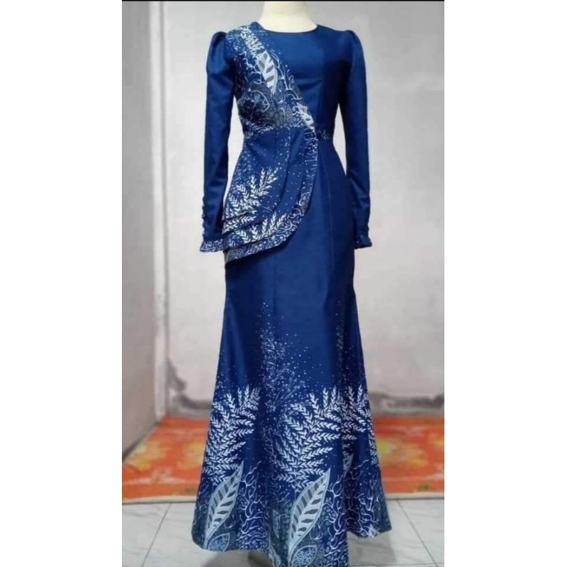 Baju Kurung Moden Wrappingkain Duyung Kembang Shopee Malaysia