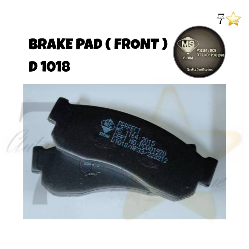 NISSAN SUNNY 130Y B11 , 1300 , 1500 D1018 FRONT BRAKE PAD | Shopee Malaysia