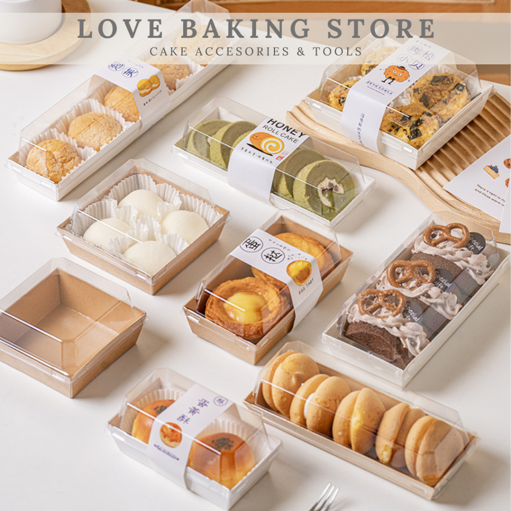LBS • Square and Rectangle Bento Box Cake Box with Transparent Lid ...