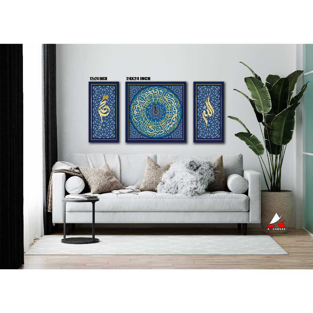 FRAME SET HIASAN DESIGN MINIMALIS 2412 (3 PANEL) | Shopee Malaysia