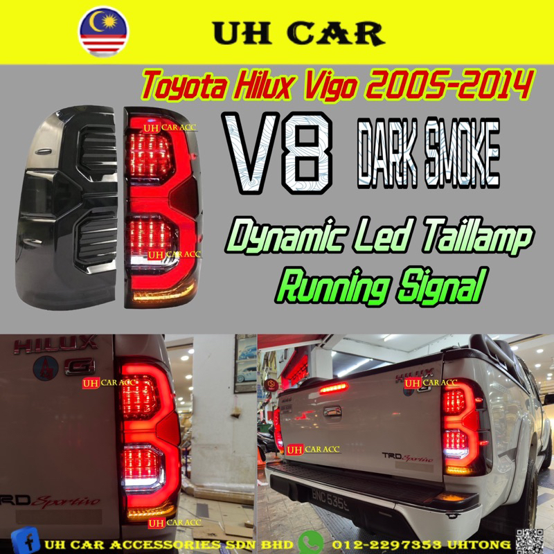 (V8) Toyota Hilux Vigo Champ 2005-2014 V8 Dynamic Led Tail Lamp ...