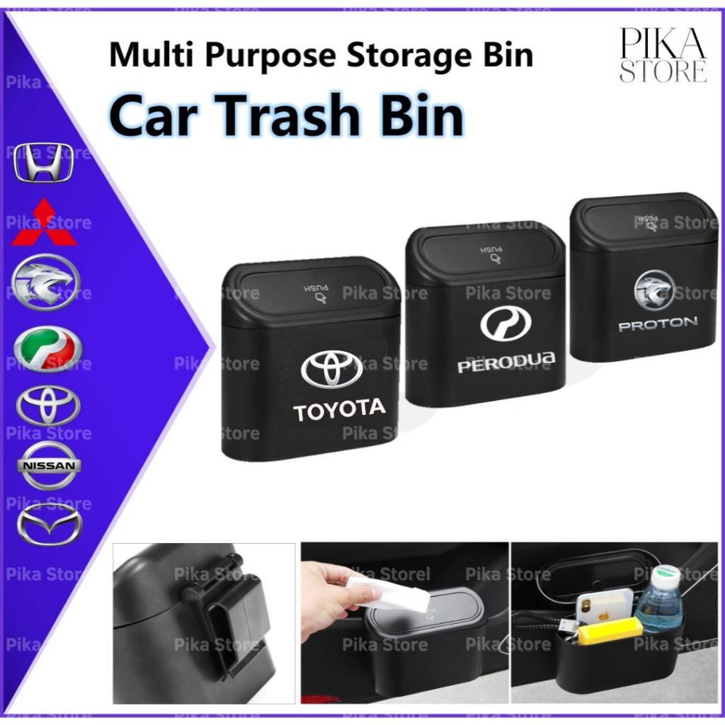 [ABS] Car Trash Bin Storage Multi-Purpose Box Organizers Toyota Honda ...