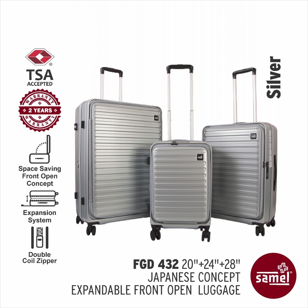 3 IN 1 SET (20" + 24'''+ 28") (FRONT OPEN LUGGAGE) JAPANESE CONCEPT ...