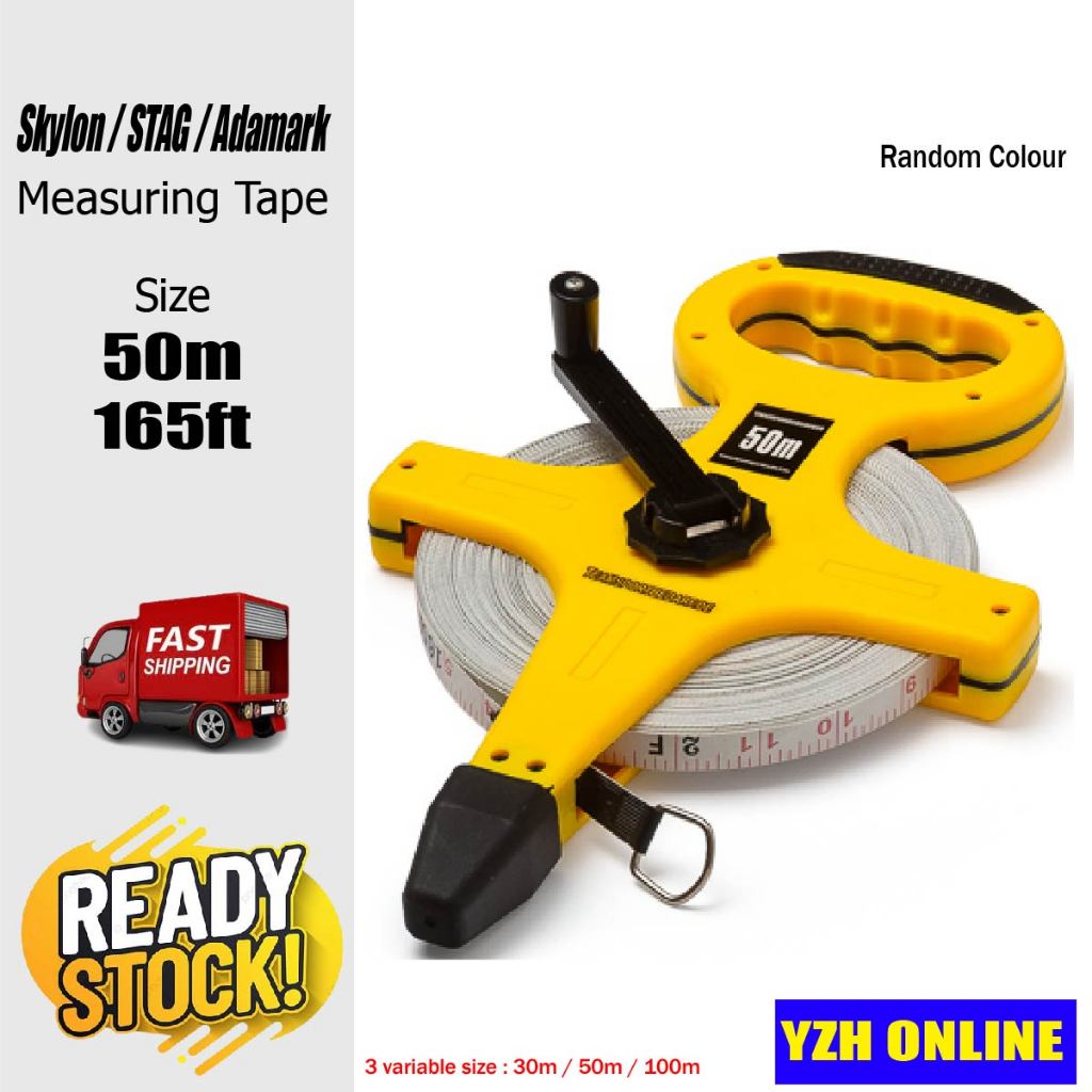 Measuring Tape Long Length 30m / 50m / 100m random brand | Shopee Malaysia