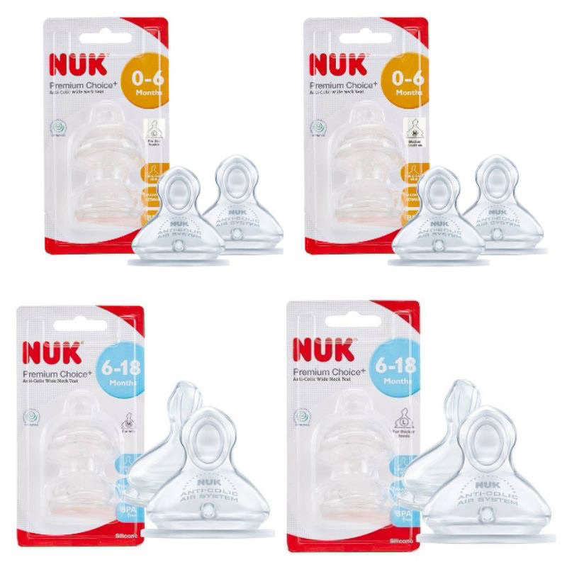 ORIGINAL NUK First Choice Teat Twin Pack botol nuk FIRST CHOICE ...