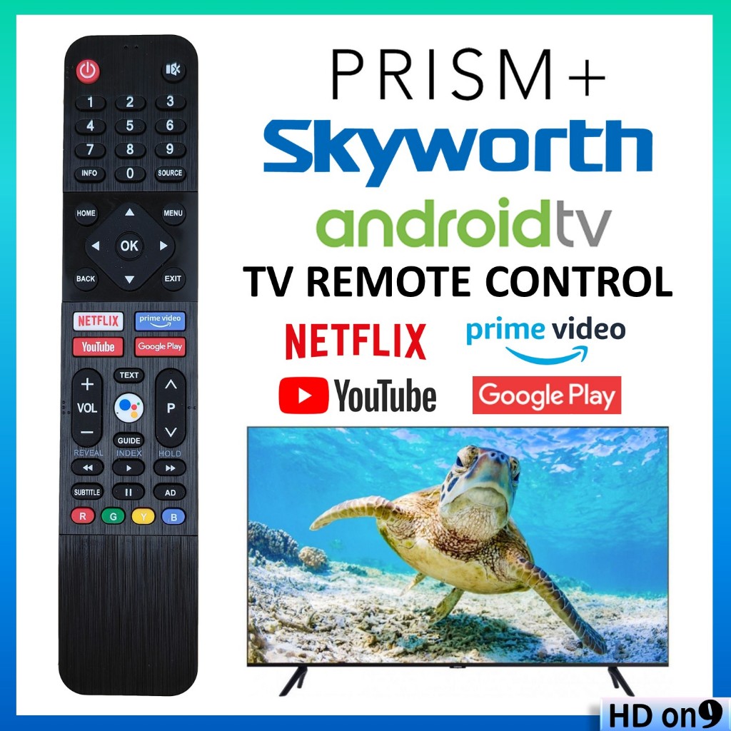 PRISM+ / SKYWORTH Android Smart TV Replacement Remote Control V2 ...
