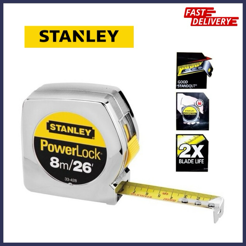 Stanley STHT33428-8 Power Lock Measuring Tape (8m / 26ft) | Shopee Malaysia