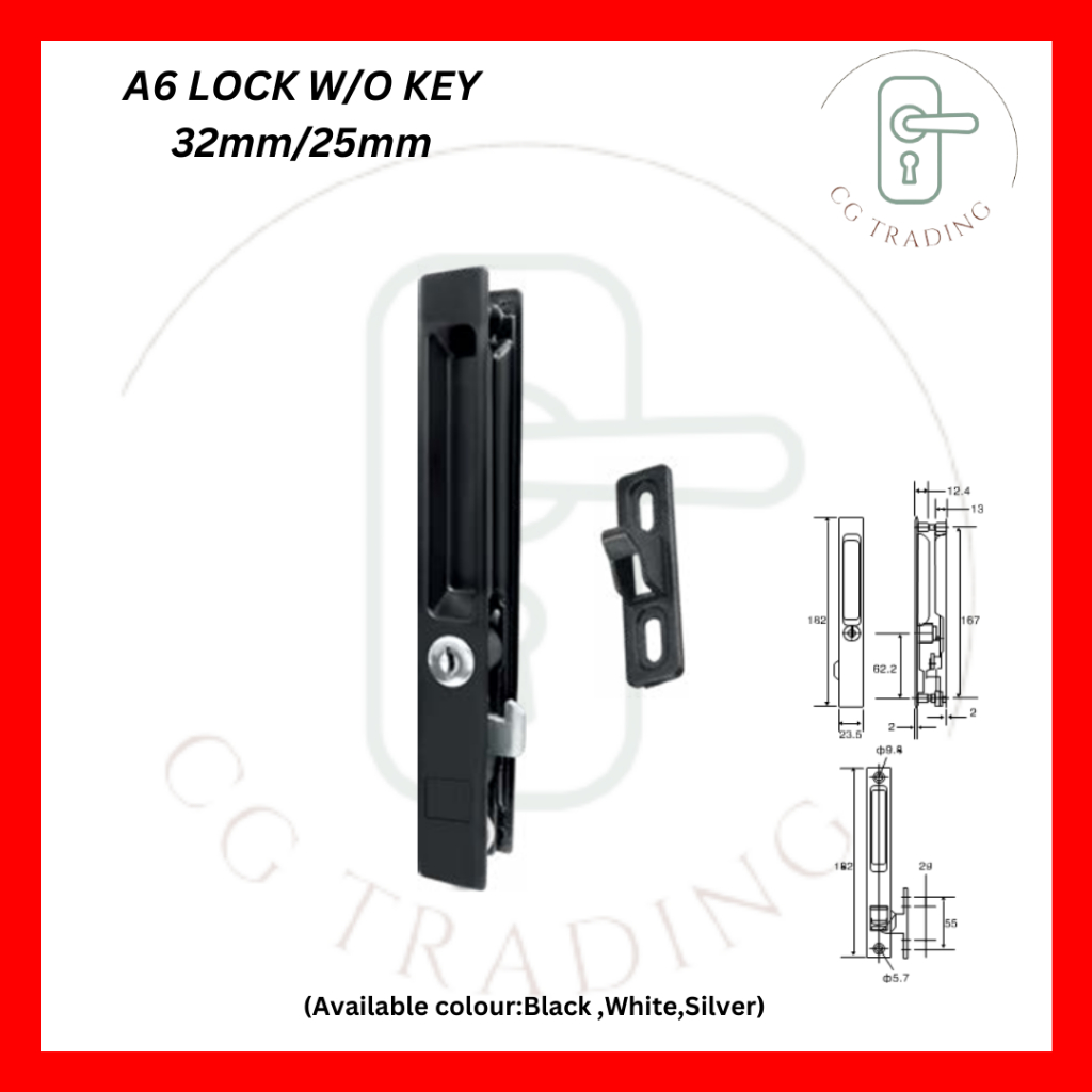 A6 LOCK W/O KEY (Zinc) (32MM/25MM) | Shopee Malaysia