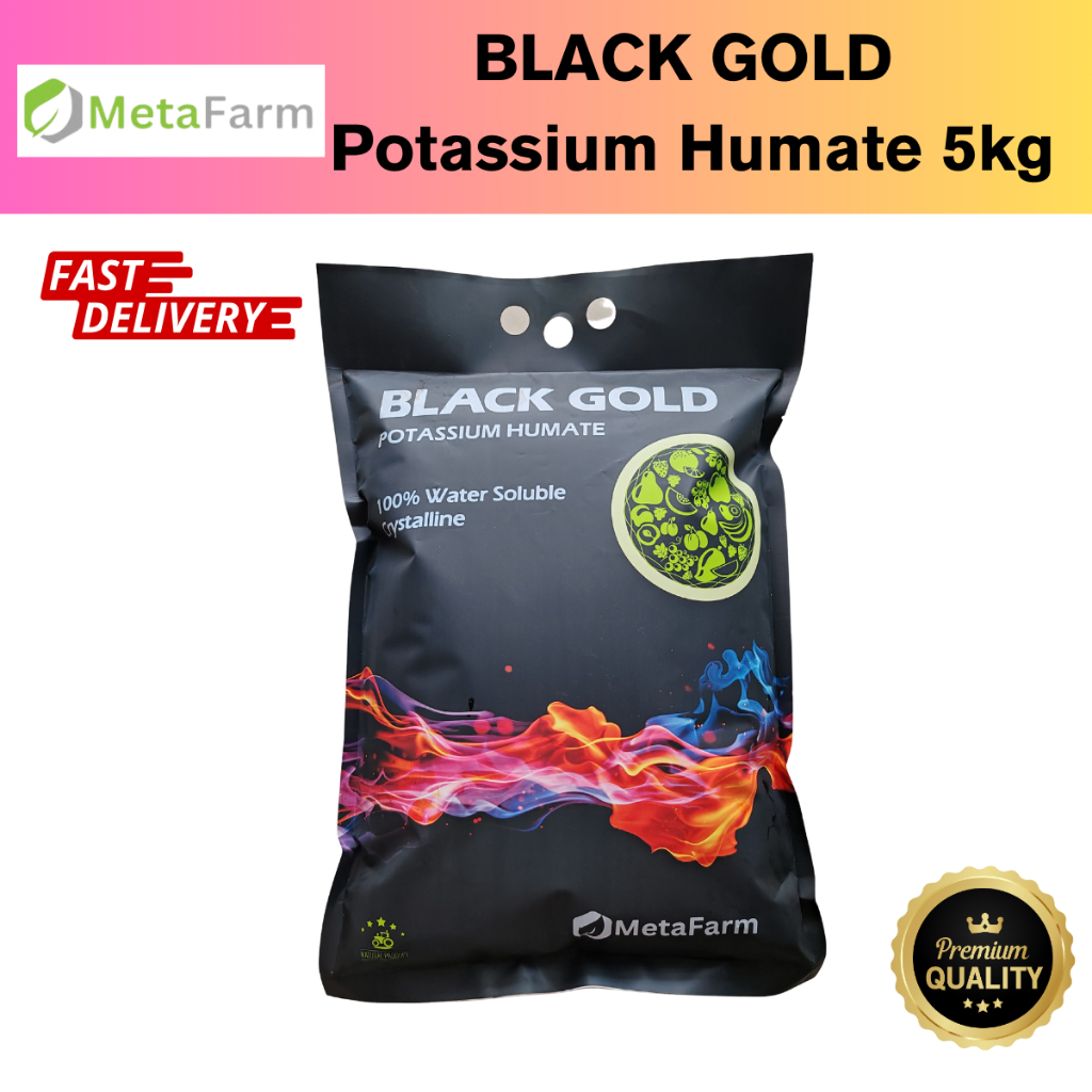 BLACK GOLD Potassium Humate 5kg 👍Humic Acid + Fulvic Acid + K2O | Shopee Malaysia