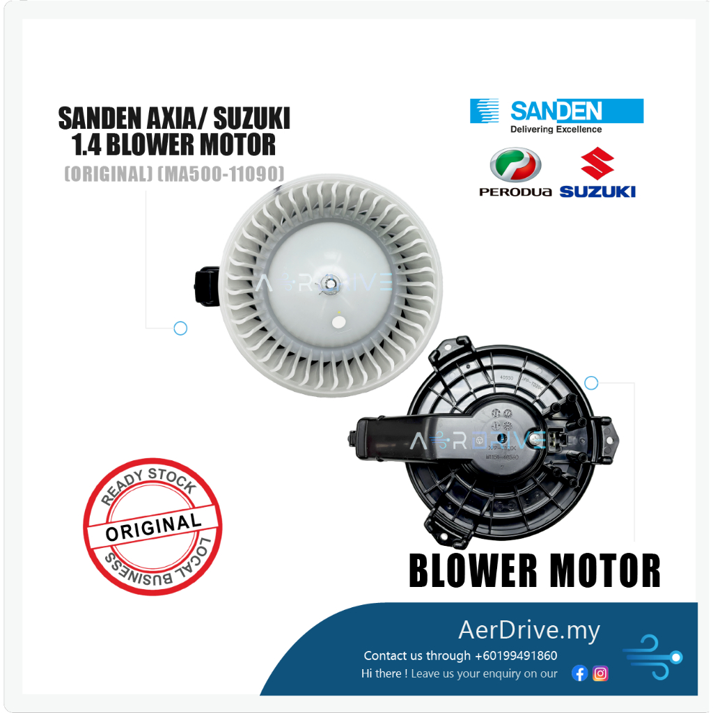 SANDEN AXIA/ SUZUKI SWIFT 1.4 BLOWER MOTOR MA500-11090 (ORG) | Shopee ...