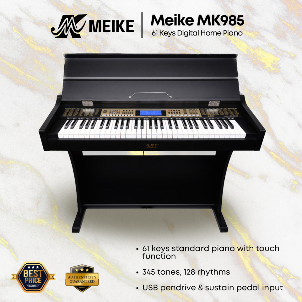 MEIKE 61 Keys Digital Piano with Hardcover, Wood Stand & Cover ...
