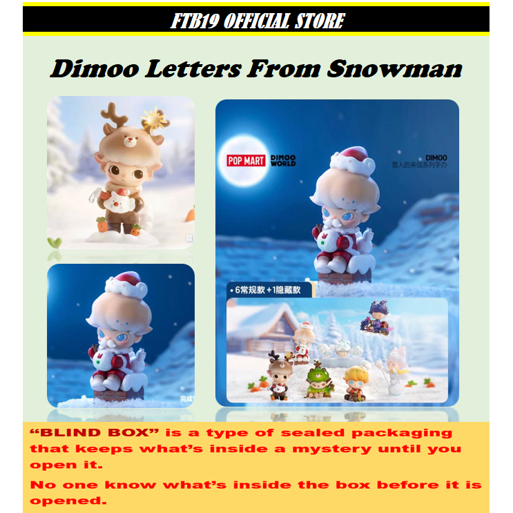 POP MART DIMOO LETTERS FROM SNOWMAN SERIES BLINDBOX 泡泡玛特 DIMOO雪人的来信系列盲盒 ...