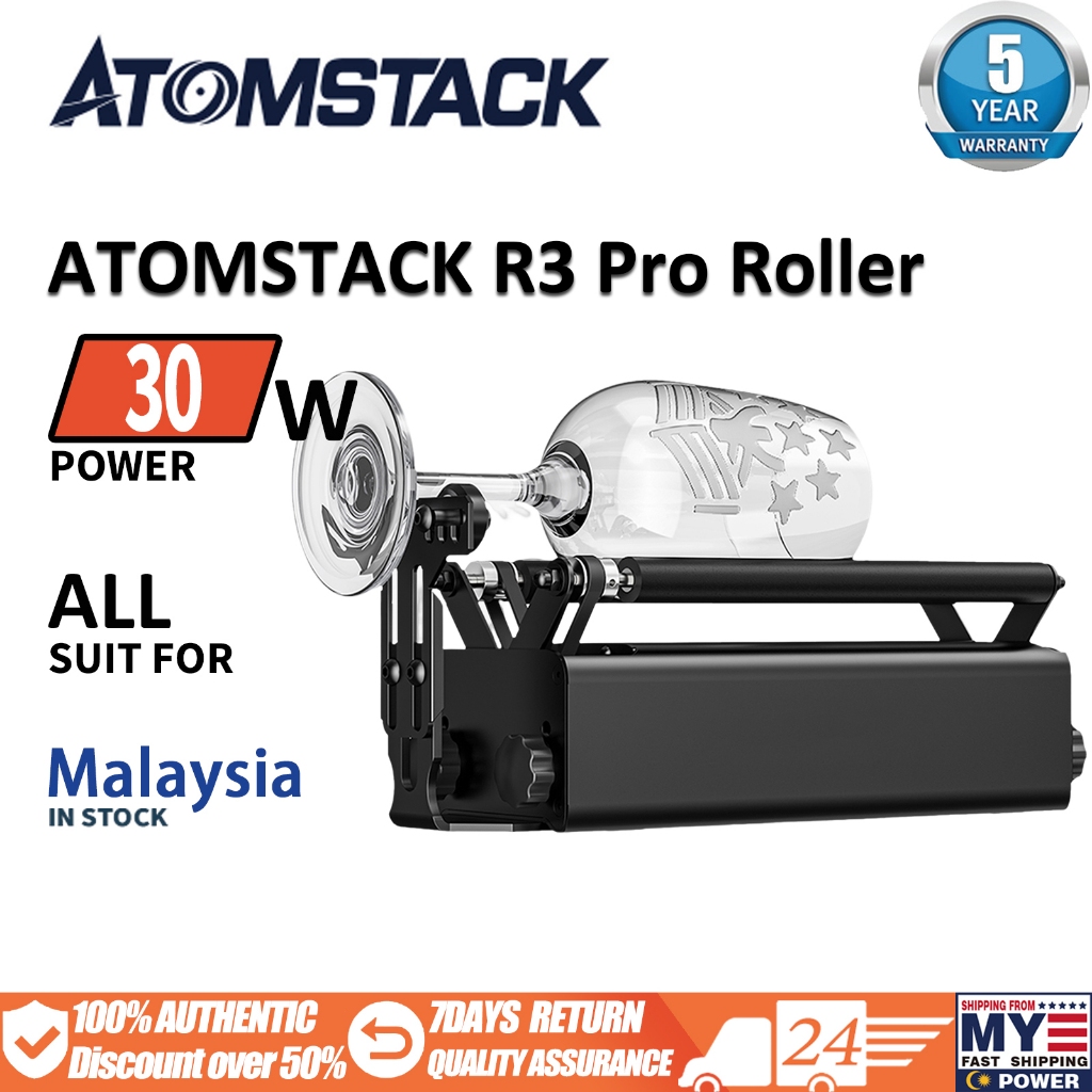 WILKTOOL' ATOMSTACK R3 Pro Laser Rotary Roller Set Engraving Module for ...