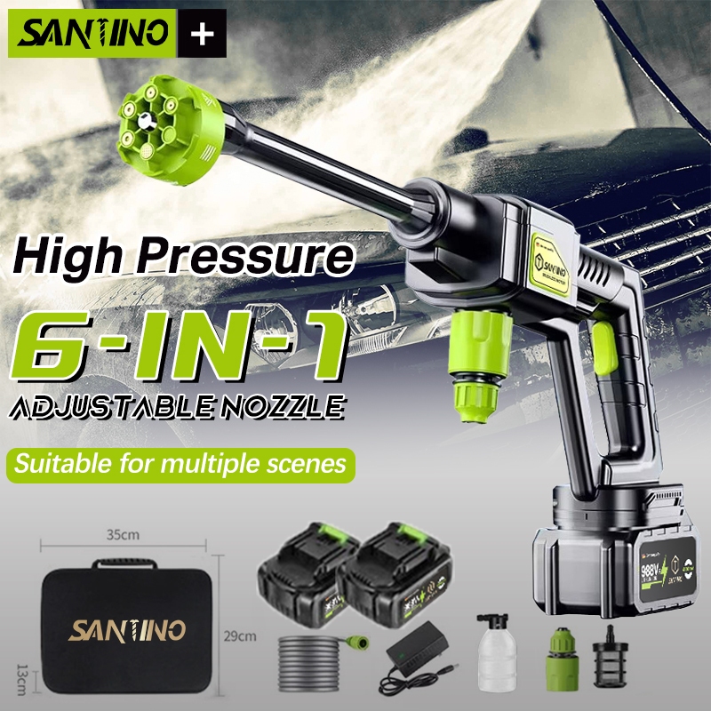 SANTINO Water Jet Cordless Car Wash Water Jet High Pressure Six-in-one ...