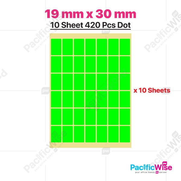 Rectangle Sticker Label/Label Pelekat Segi Empat/Sticker Label/19mm x ...