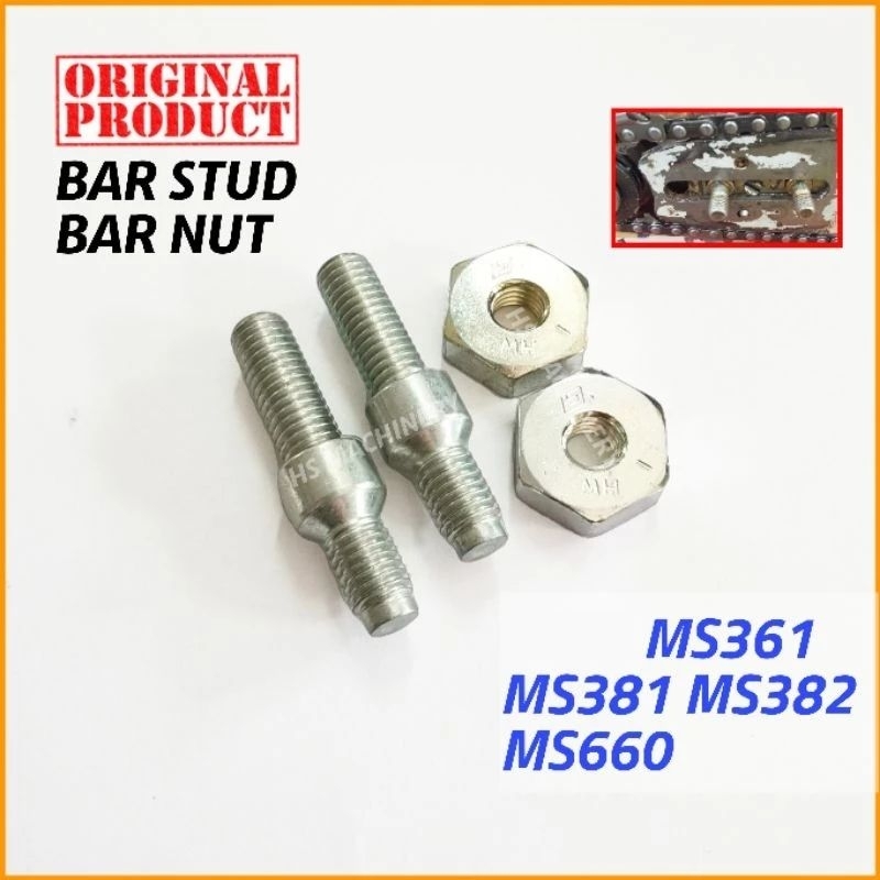 Original MS361 MS381 MS382 MS660 CHAINSAW Bar Stud & Bar Nut Set Tiang ...