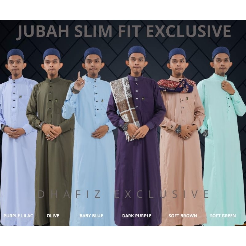 JUBAH SLIM FIT, JUBAH NIKAH, JUBAH TERKINI DHAFIZ EXCLUSIVE | Shopee ...