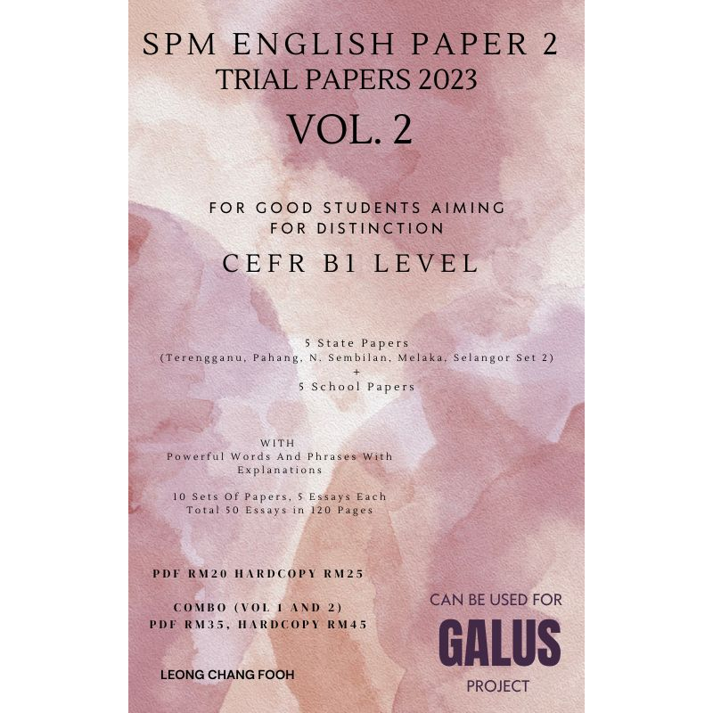Softcopy 2023 English Paper 2 Answers Trial Paper SPM CEFR B1 Vol 2 ...