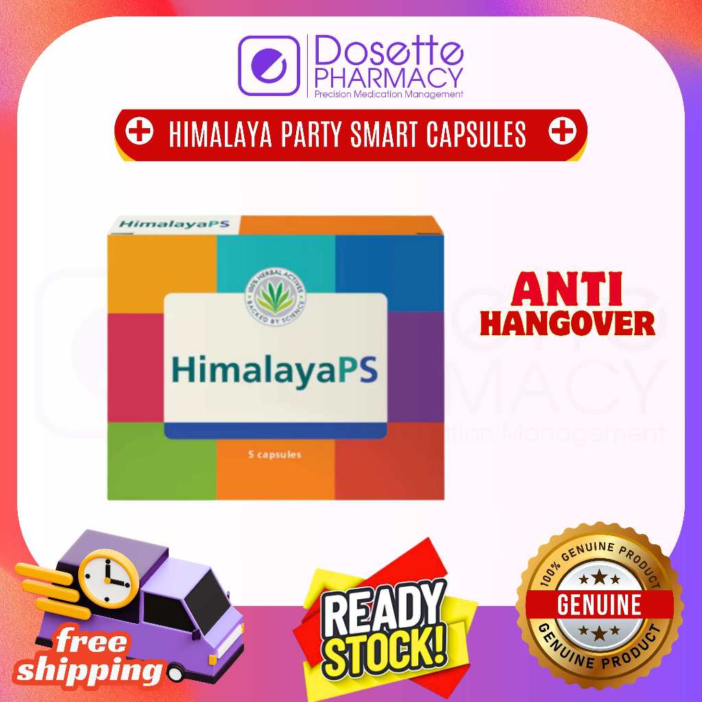 HIMALAYA PARTY SMART PS ANTI HANGOVER PILL (5 CAPSULES) [EXP: 02/2025 ...