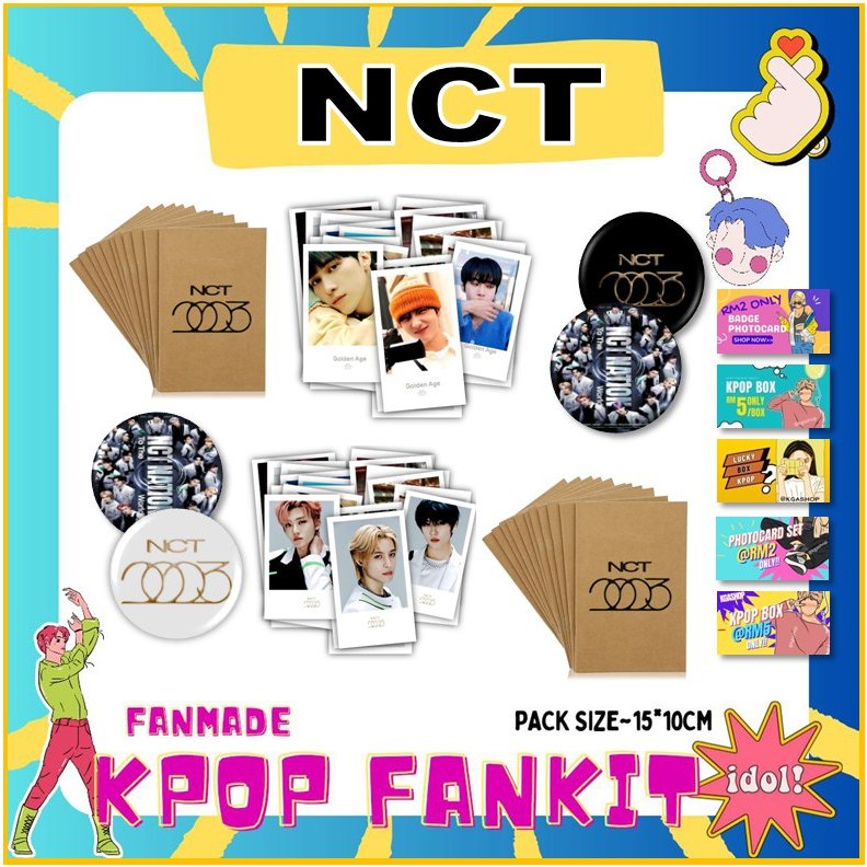 [NCT23] KPOP MINI FANKIT PACK NCT23 NCT 2023 NATION GOLDEN NOTEBOOK ...