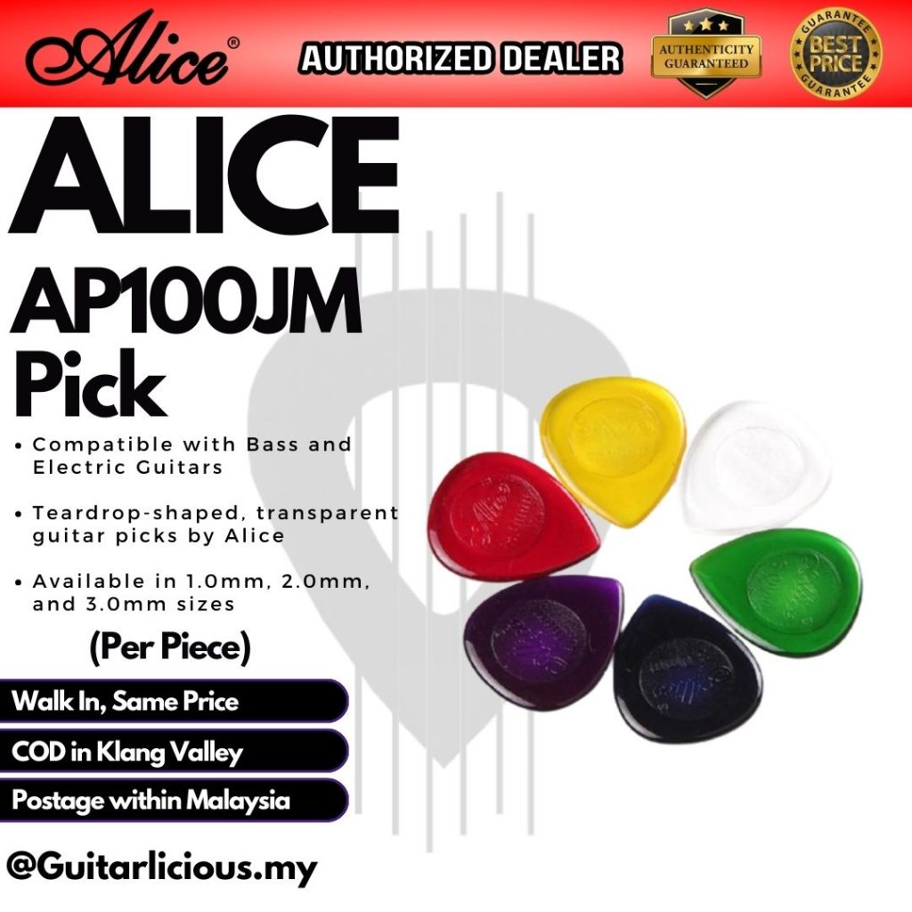 Alice Guitar Pick , Durable Clear Guitar Picks - (AP100JM) spectrum ...