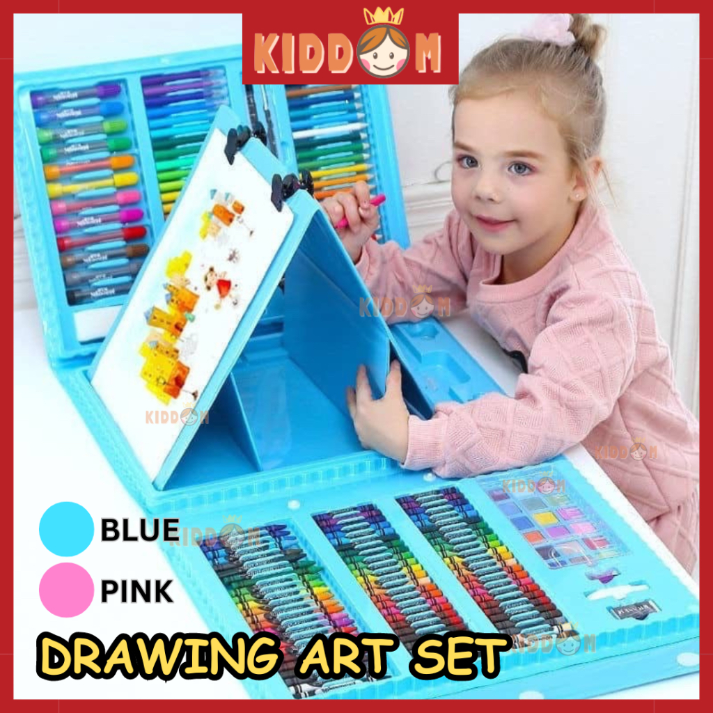 KIDDOM 208pcs Kids Color Painting Pen Colour Crayon Marker Pencil ...