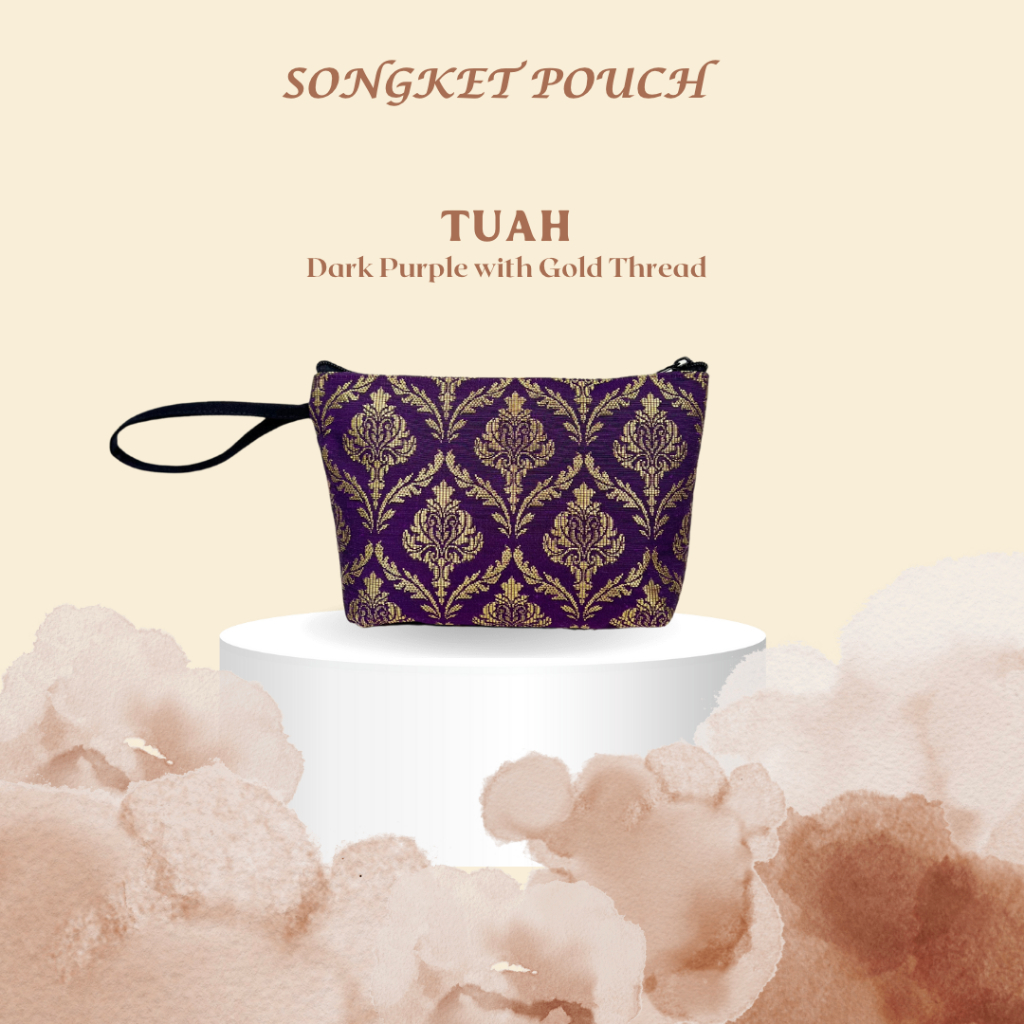 Songket Premium Pouch Purse Wristlet Bag cenderahati Tourist Souvenir ...