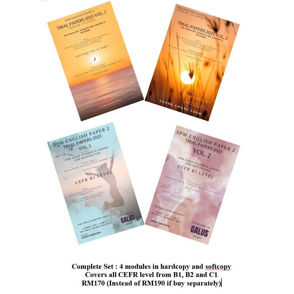 Complete set (Hardcopy and Softcopy) 2023 English Paper 2 Answers Trial ...