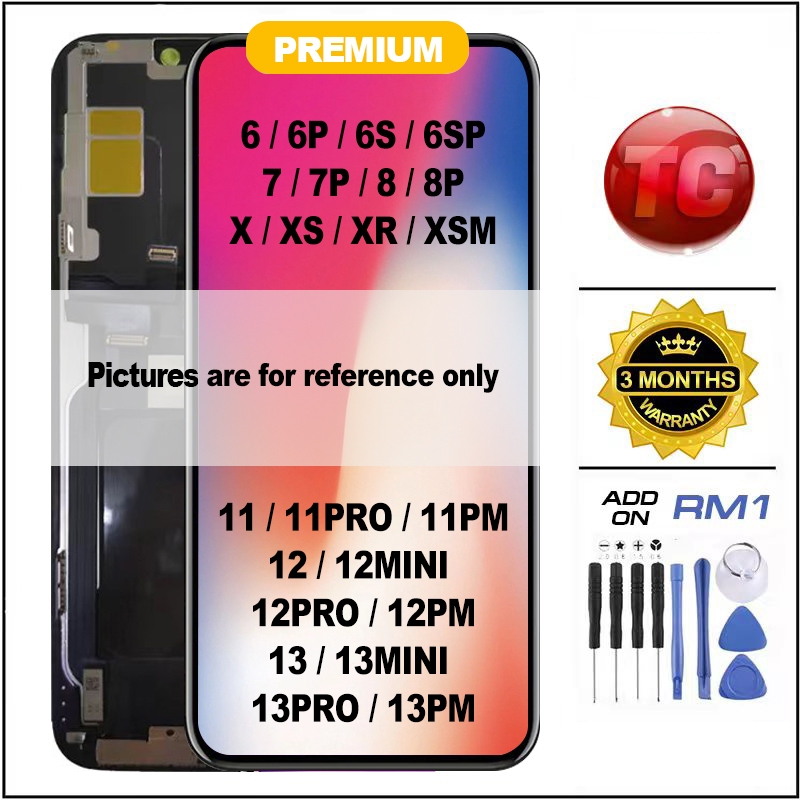 LCD Ip 6 6s 7 8 Plus X XR XS MAX 11 12 13 Pro MAX 12 13 MINI with Touch ...