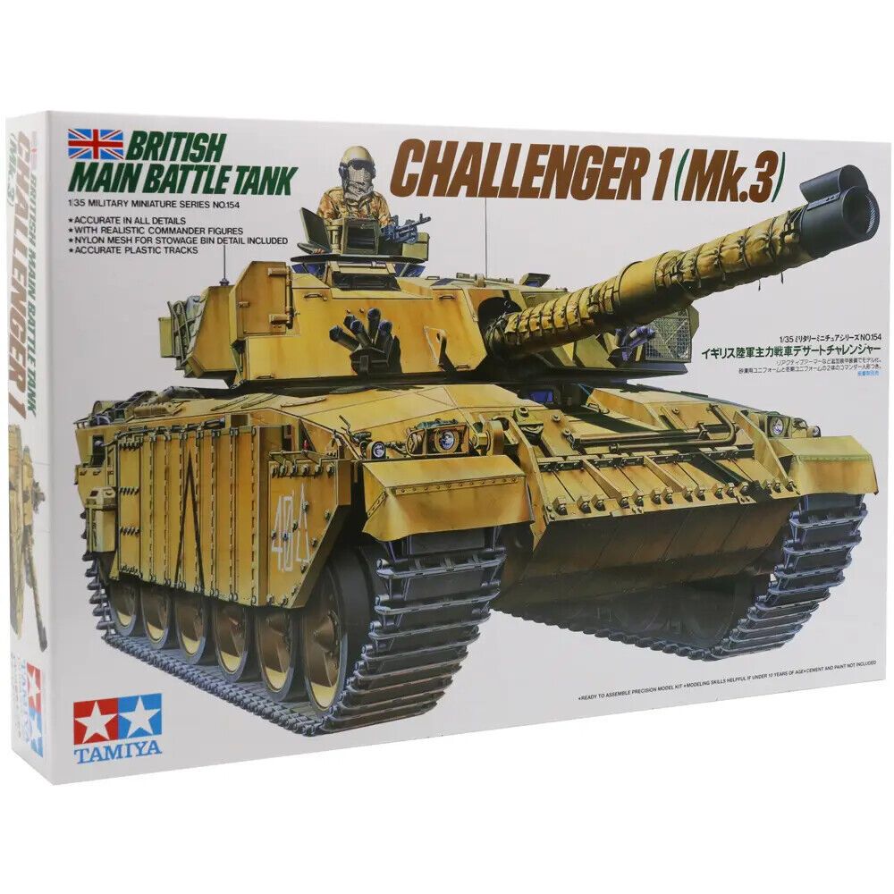 Tamiya 1/35 Challenger 1 Battle Tank Mk.3 Military Model Kit 35154 ...