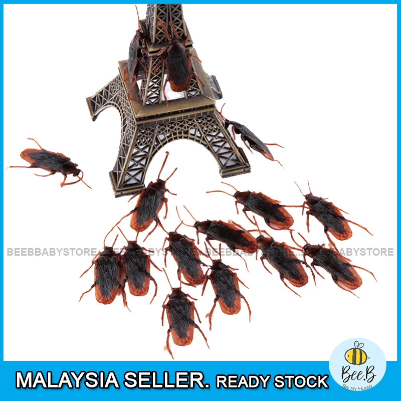 Rubber Fake Cockroach Toy Prank Funny April Fool Lifelike Roach ...