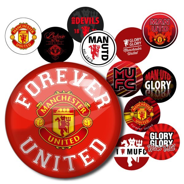 MANCHESTER UNITED (Man Utd) | Button Badges / Keychain / Magnet | 58mm ...