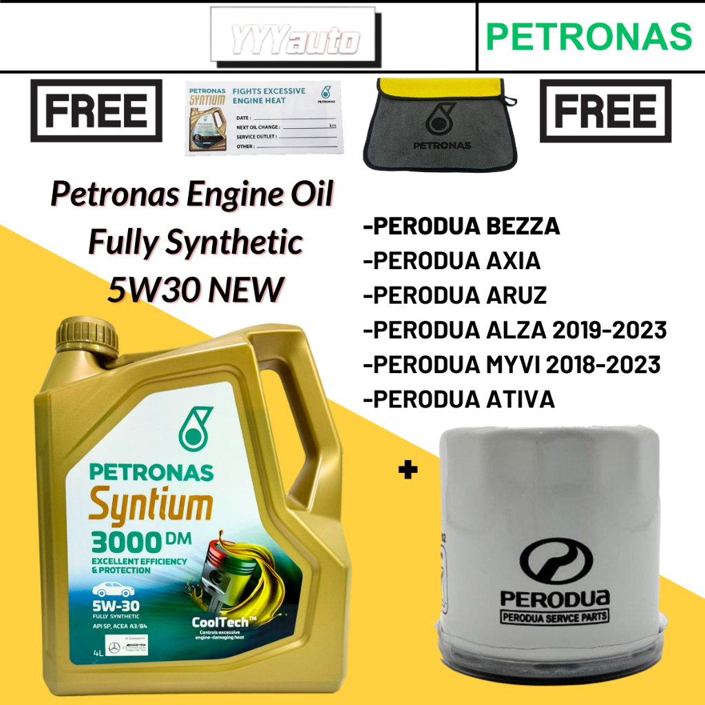 NEW PACKING Petronas Syntium 3000 SN-PLUS 5W30 Fully Synthetic Engine ...