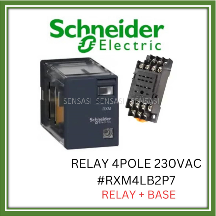 SCHNEIDER RELAY 4POLE RELAY 230VAC # RXM4LB2P7 | Shopee Malaysia