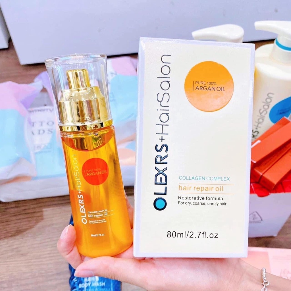 OLEXRS+HAIRSALON Collagen Complex Hair Repair Oil ( 80ml ) | Shopee ...