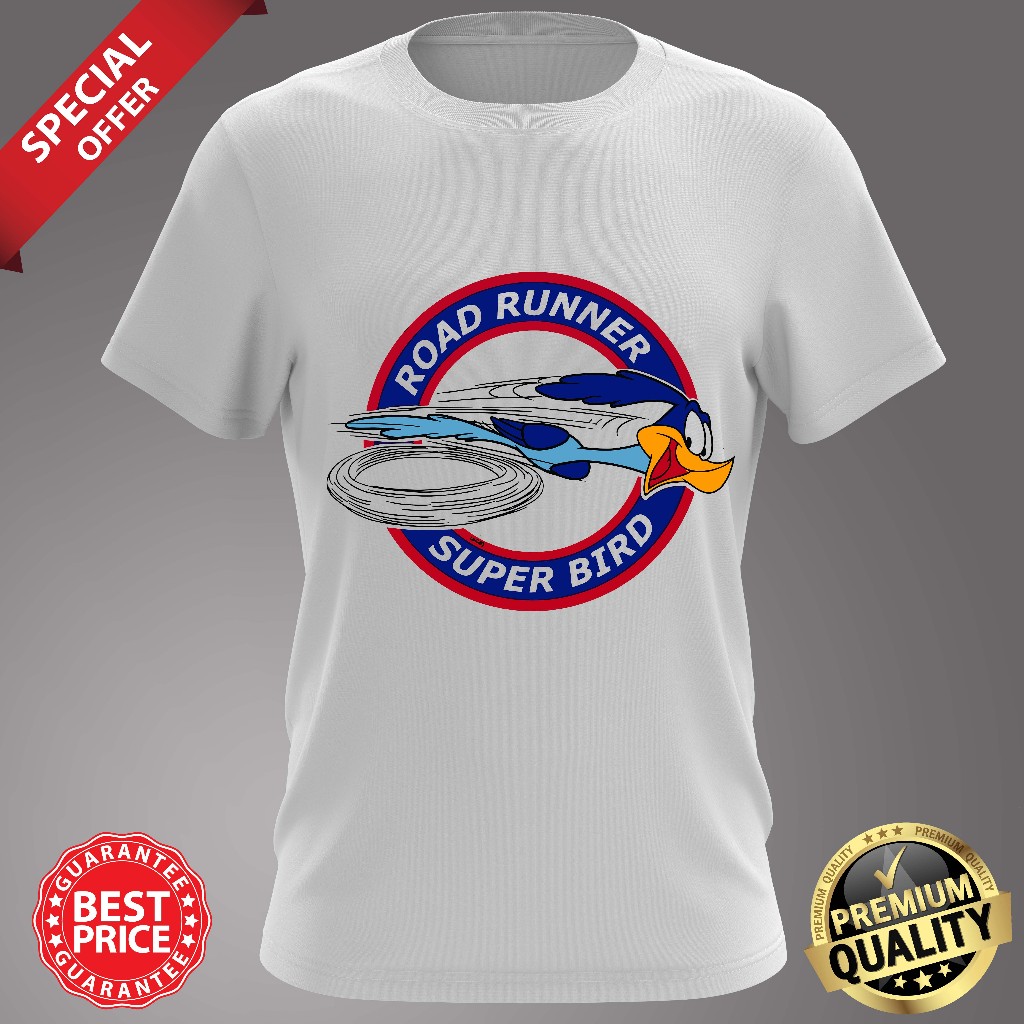 BAJU KARTUN RETRO ROAD RUNNER SUPER BIRD ROUND NECK T-SHIRT | Shopee ...