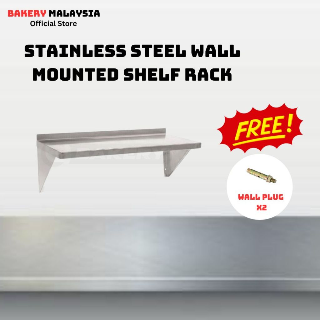 4FT/5FT Stainless Steel Wall Shelf / Rack / Storage Organizer /Cabinet ...