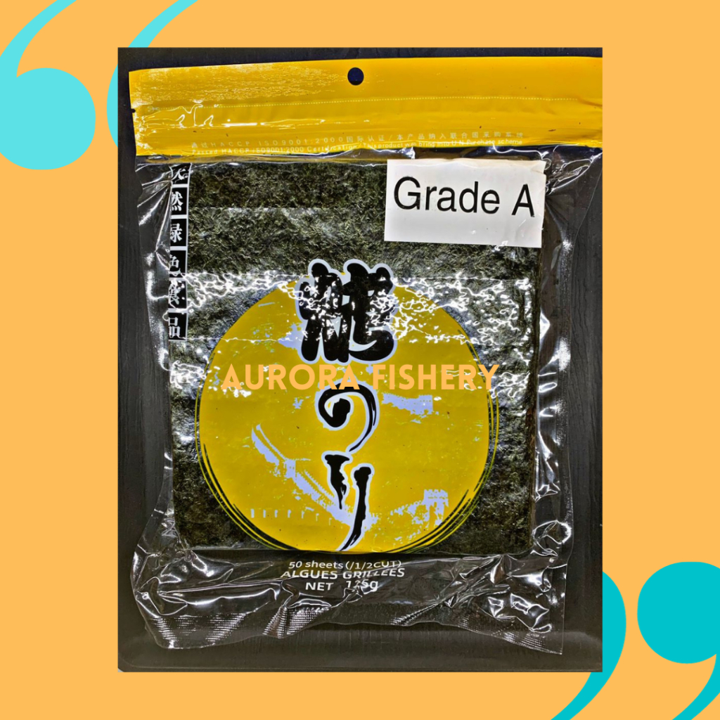 Nori Roasted Seaweed Half Cut 50xsheets Yaki Nori Sushi Nori Sushi Seaweed 125g Shopee Malaysia