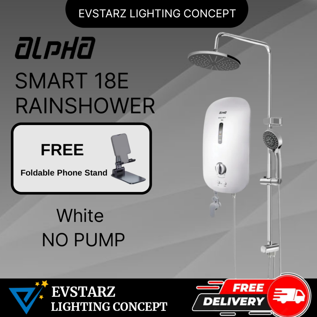 ALPHA SMART 18i/E Plus Rainshower DC Pump or Non Pump Instant Water Heater | Shopee Malaysia