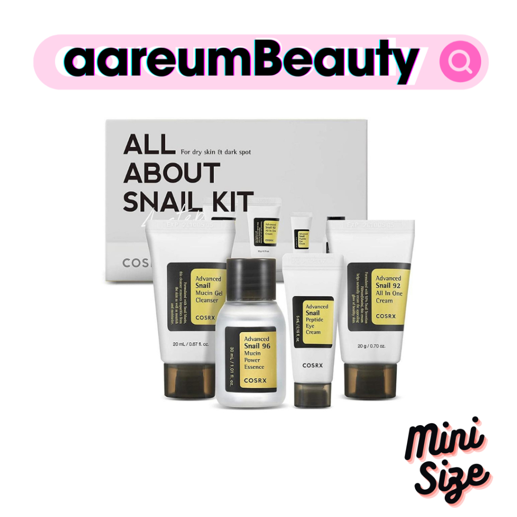 COSRX All About Snail Kit 4-Step Snail Mucin Mini Set Travel Set ...