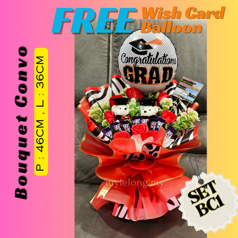 READY STOCK (BC1-BC3) BOUQUET CONVOCATION SOAP SUNFLOWER BEAR CONVO ...