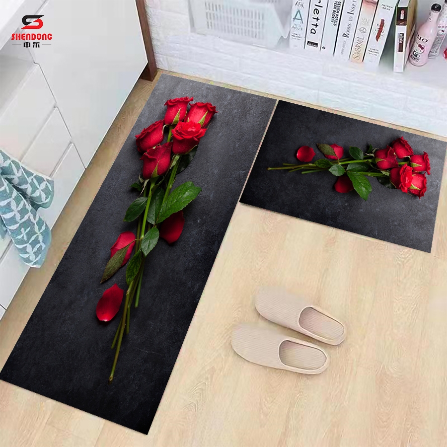 M (40*60 +40*120cm) 2 in 1 Crystal Velvet kitchen mat / Rugs / Floor ...