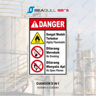 Skid Tank Sticker Mudah Terbakar Highly Flammable Petroleum Diesel Tank ...