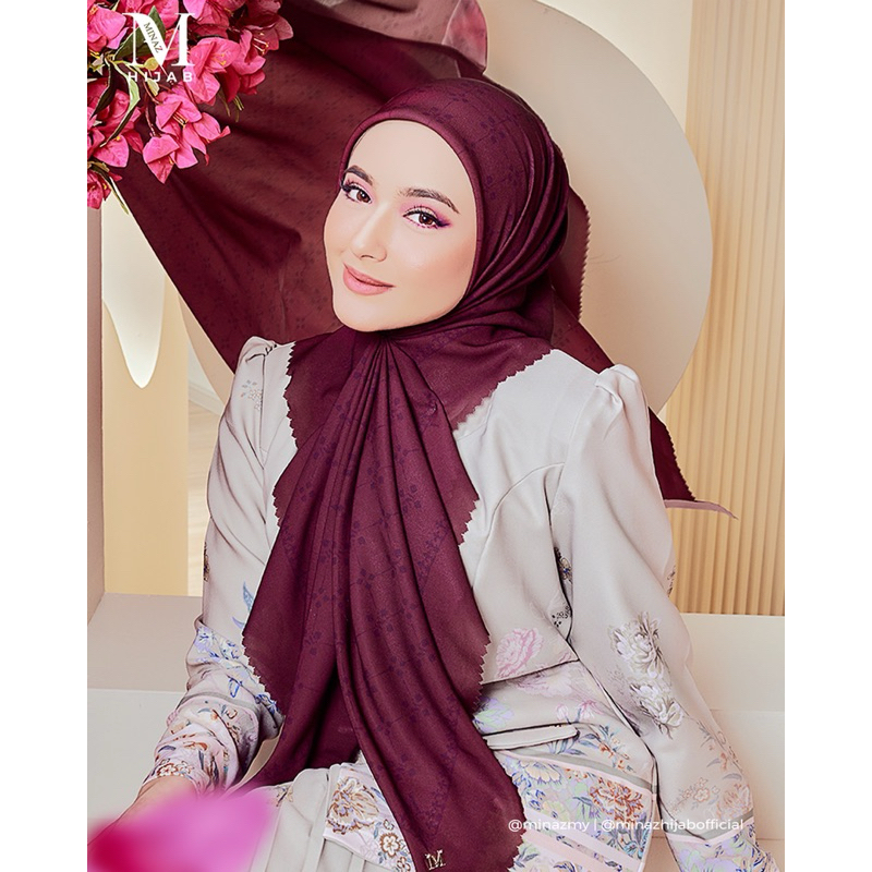 🔥READY STOCK🔥 MINAZ HIJAB MONOGRAM CHIFFON VOILE | Shopee Malaysia
